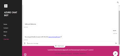 Github Venkateswarlupambhaazure Chatbot This Is Frt Final Project