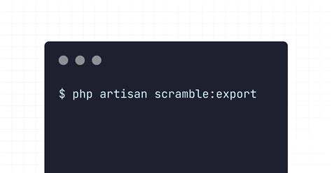 Generating And Exporting Api Specification With Scramble Scramble