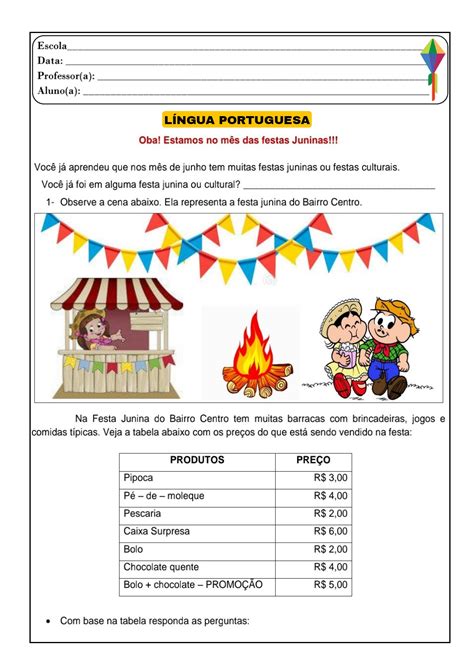 👍sequência Didática Festa Junina Sequência Didática Com Temática