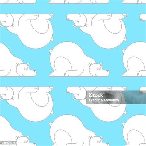 북극곰 패턴 완벽 한 자 북극 야생 짐승 수 면 배경입니다 벡터 일러스트 레이 션 겨울에 대한 스톡 벡터 아트 및 기타 이미지 겨울 곰 귀여운 Istock