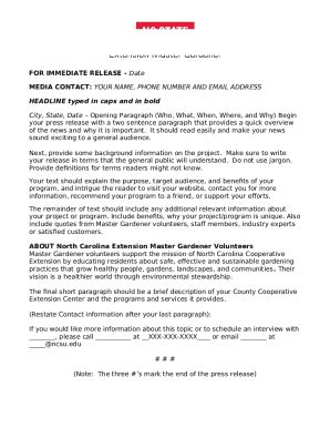 Press Release At Ap Style Doc Template PdfFiller