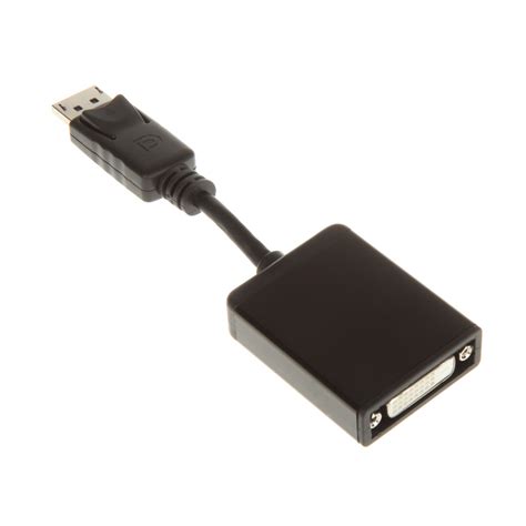 Inline Adapter Cable Displayport Plug To Dvi D Socket Black