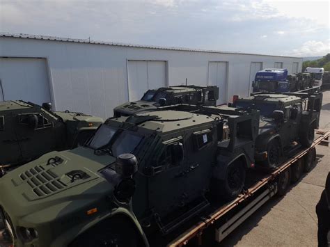 A Military Convoy Has Arrived With The New Jltv Light Armored Vehicles
