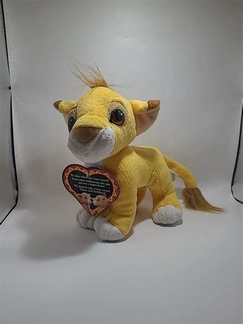 The Lion King Kissing Simba And Nala Plush Vtg Original Disney No Nala Picclick Uk