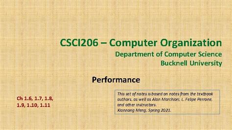 csci 206 computer organization department of computer science