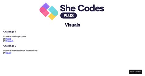 Visuals Challenge Forked Codesandbox
