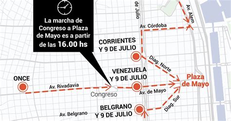 El Mapa Y Los Detalles De La Primera Marcha Piquetera Contra El