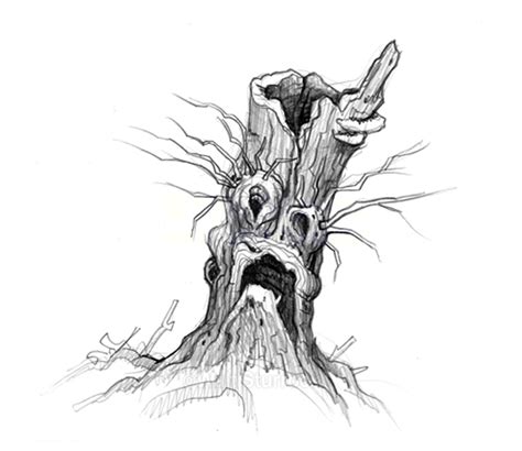 Scary Tree Sketch At PaintingValley Com Explore Collection Of Scary Tree Sketch