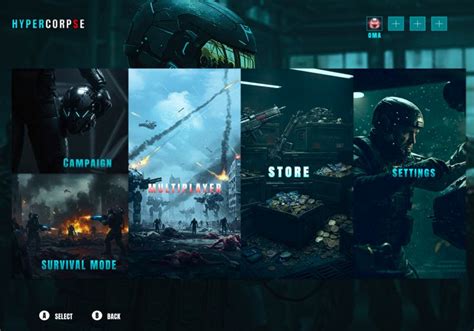 Hypercorpse Game Main Menu Done With Figma Will Be Imported To Unity For Omamuli Metseagharun