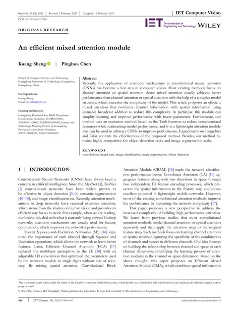 Pdf An Efficient Mixed Attention Module