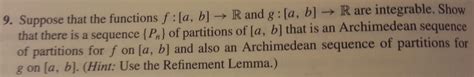 solved suppose that the functions f [a b] rightarrow r