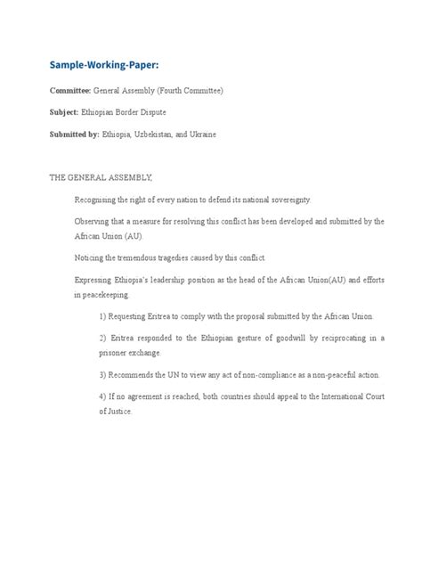 Sample Working Paper Pdf