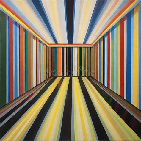 Abstract Interior With Colored Lines Abstract Interior With Colored