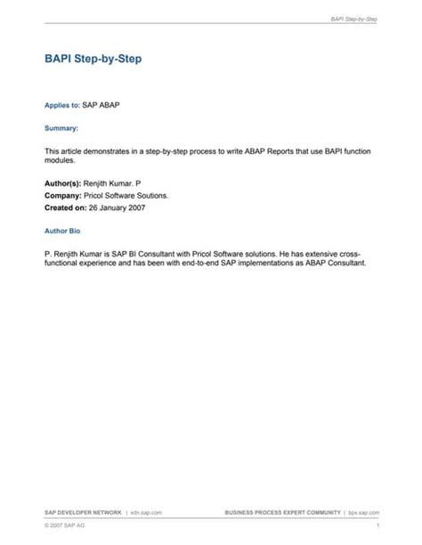 Step By Step Guide For Creating First Abap Report In Sap Pdf Programming Languages Computing