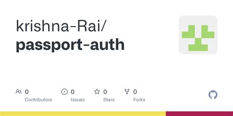 Github Krishna Raipassport Auth