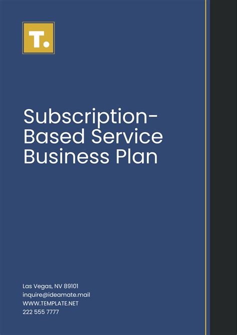Free Service Business Plan Template To Edit Online