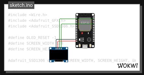 Oled Hello World Wokwi Esp32 Stm32 Arduino Simulator
