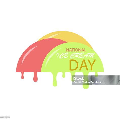 흰색 배경에 국가 아이스크림의 날을 상징 아이스크림의 벡터 그림 디자인의 다양한 목적을 위해 사인 로고 배너 포스터 경쟁에 대한 스톡 벡터 아트 및 기타 이미지 Istock