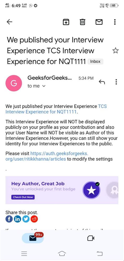 Ritik Kumar On Linkedin Interview Experience Geeksforgeeks Tcsnqt