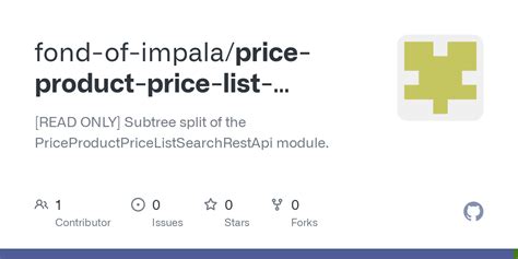 Github Fond Of Impalaprice Product Price List Search Rest Api Read
