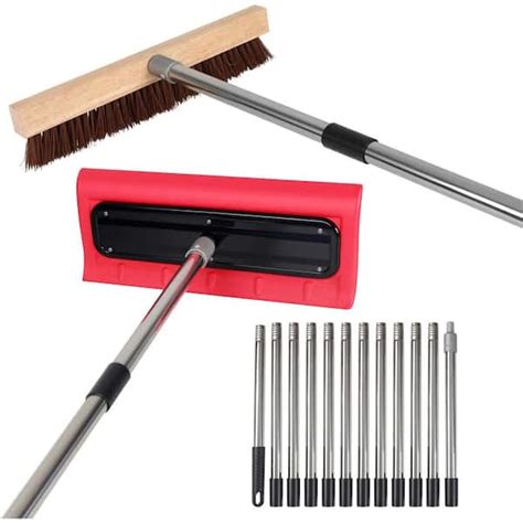 Misopily 5 20 Ft Aluminum Handle Roof Rake Foam Snow Rake Natural