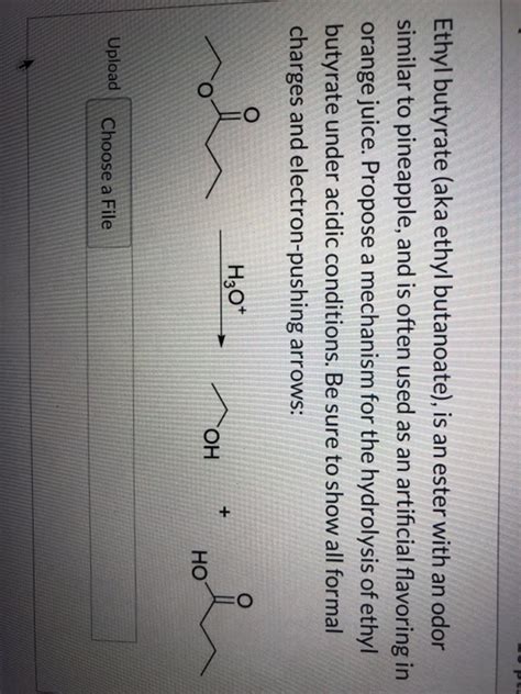 Solved Ethyl Butyrate Aka Ethyl Butanoate Is An Ester