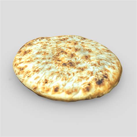 Flatbread Low Poly Pbr 3d Model