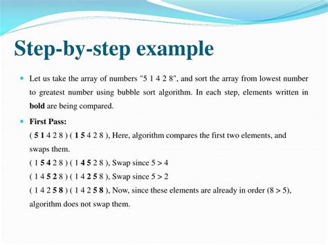 PPT BUBBLE SORT PowerPoint Presentation Free Download ID