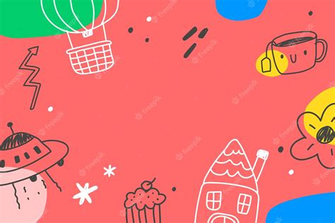 손으로 그린 낙서 배경 무료 벡터