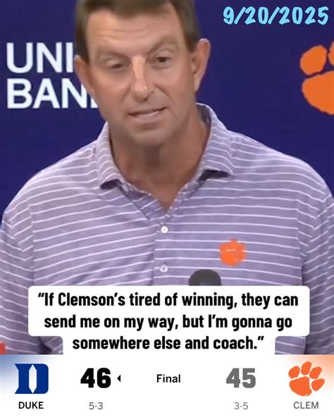 Dabo And Clemson Page 7 Football Surly Horns