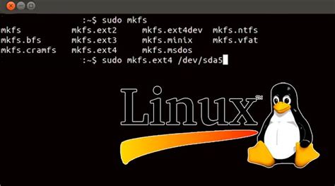 Comando Linux Mkfs
