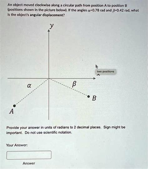 An Object Moved Clockwise Along A Circular Path From Position A To
