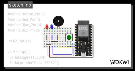 Three Button Wokwi Esp32 Stm32 Arduino Simulator