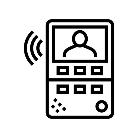 Intercom Device Line Icon Vector Isolated Illustration 10220211 Vector
