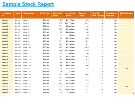Editable Stock Report Templates In EXCEL Editable Stock Report Templates In EXCEL