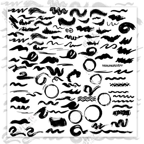 毛笔字笔触图片素材 编号25755416 图行天下