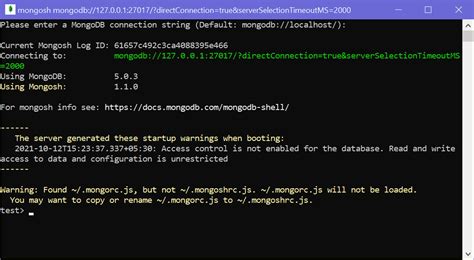 MongoDB Shell Mongo Mongosh