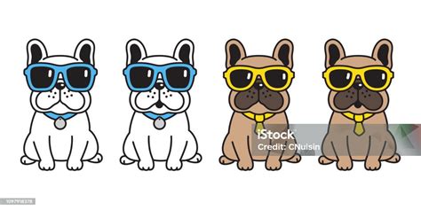 개 벡터 프랑스 불독 선글라스 아이콘 만화 캐릭터 강아지 로고 일러스트 갈색에 대한 스톡 벡터 아트 및 기타 이미지 갈색 강아지 뼈다귀 강아지 개 Istock