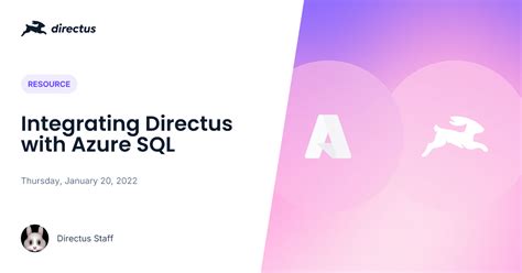 Integrating Directus With Azure Sql
