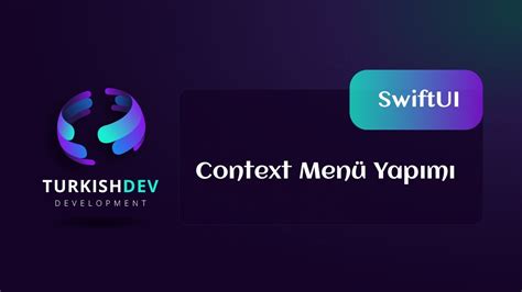 Swiftui Ile Contextmenu Yapımı How To Make Context Menu In Swiftui Youtube