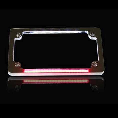 License Plate Frames With Auxiliary Leds Motorcycle License Plate