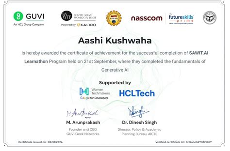Aashi Kushwaha On Linkedin Ai Machinelearning Artificialintelligence Learningjourney Sawit