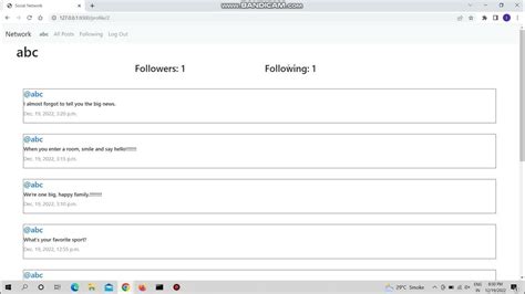 Cs50 Web Programming Project 4 Network Youtube