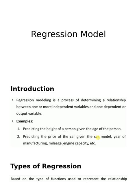 regression model pdf