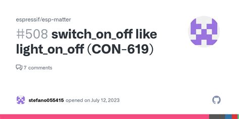 Switch On Off Like Light On Off Con 619 · Issue 508 · Espressif Esp Matter · Github