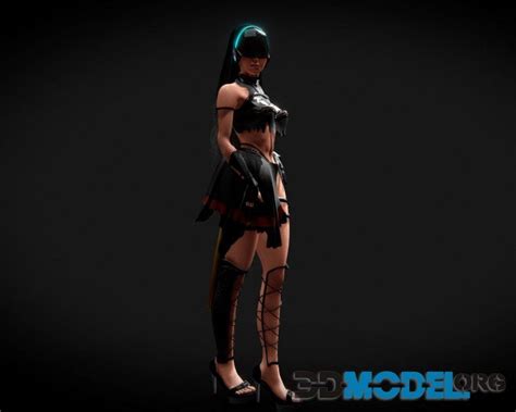 3d Model Female Character Semi Sci Fi Rigged