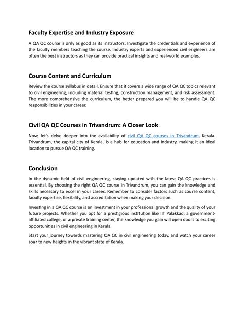 PPT Civil QA QC Courses In Trivandrum PowerPoint Presentation Free Download ID 12490236