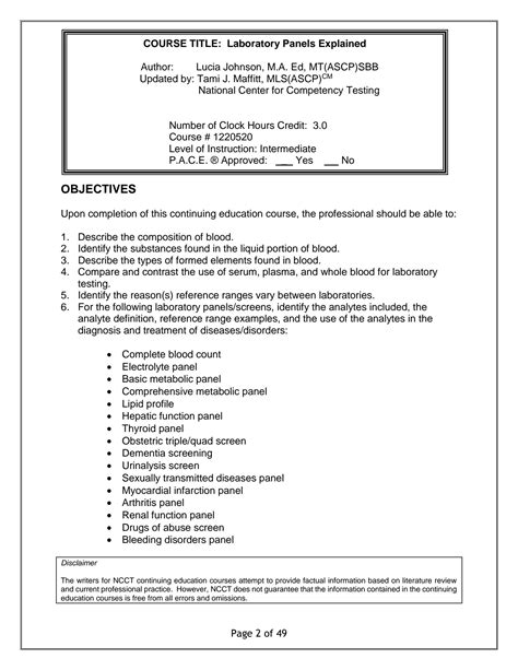 SOLUTION Laboratory Panels Explained Studypool