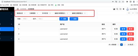 关于带参数的多页签问题 · Issue 62 · Southliureact Admin · Github