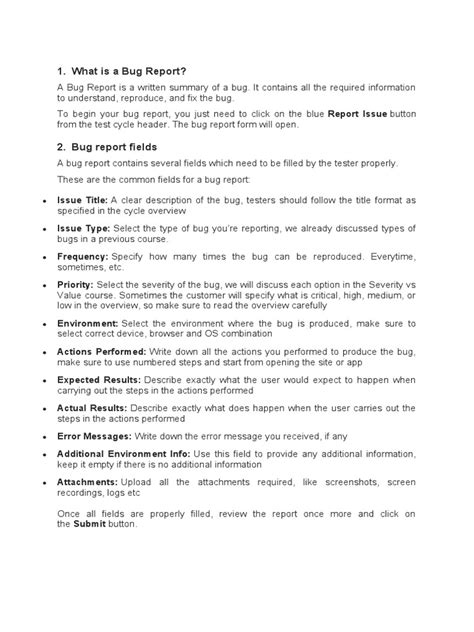 Utest Bug Report Pdf